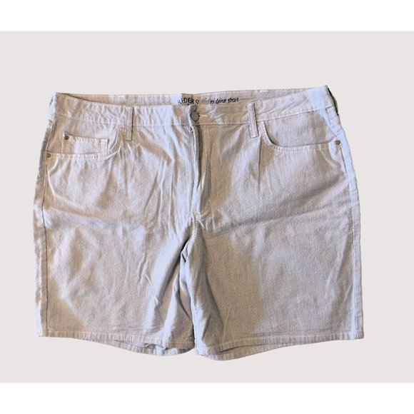 Lee | Shorts | Lee Riders Shorts Womens 22 Medium Blue White Stripe Mid ...